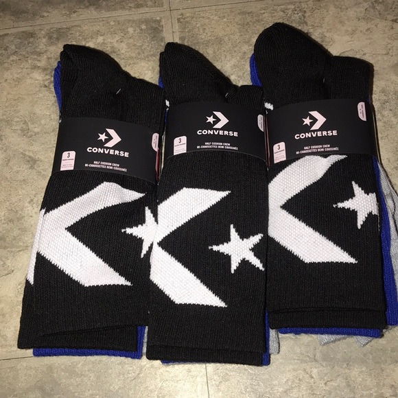 Converse | Underwear & Socks | 9 Pairs Of Mens Converse Crew Socks New ...